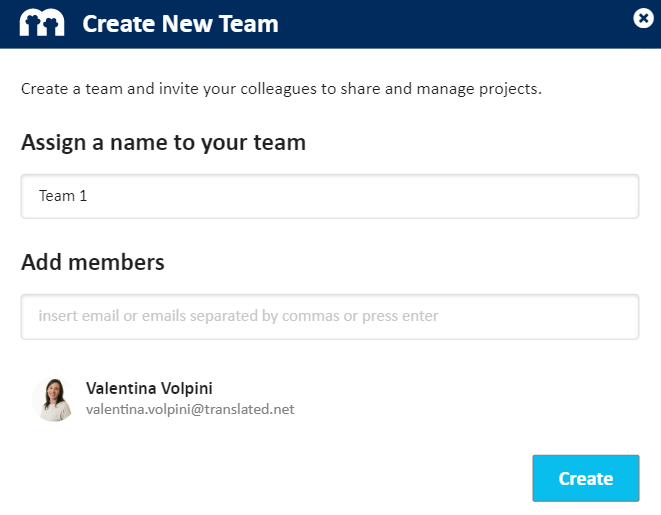 Share projects with your colleagues