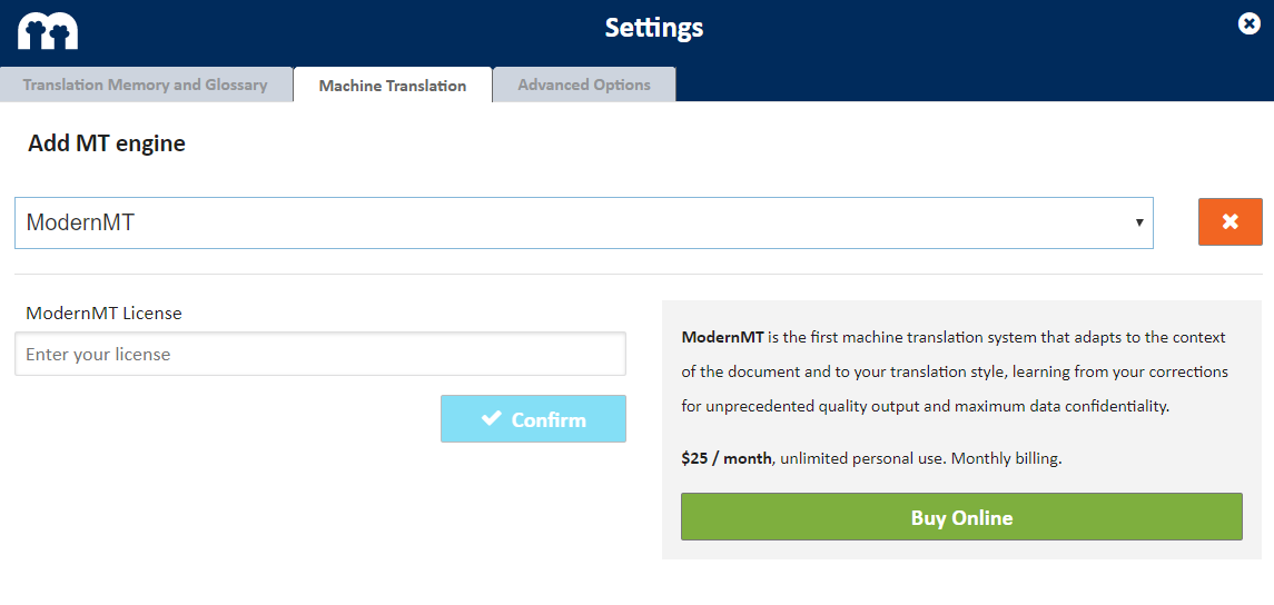 ModernMT (MMT) Plug-In