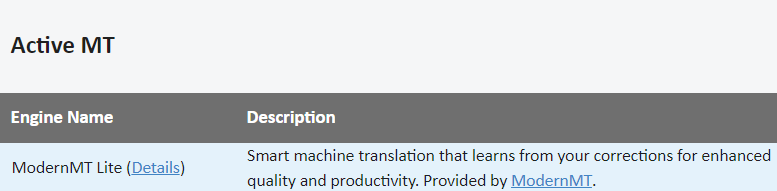 Matecat's default machine translation engine