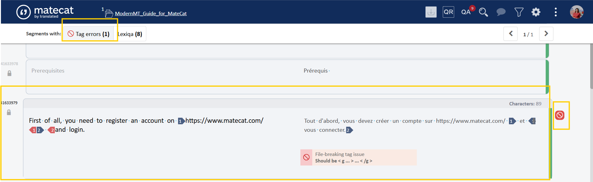 Fixing tag errors and tag issues